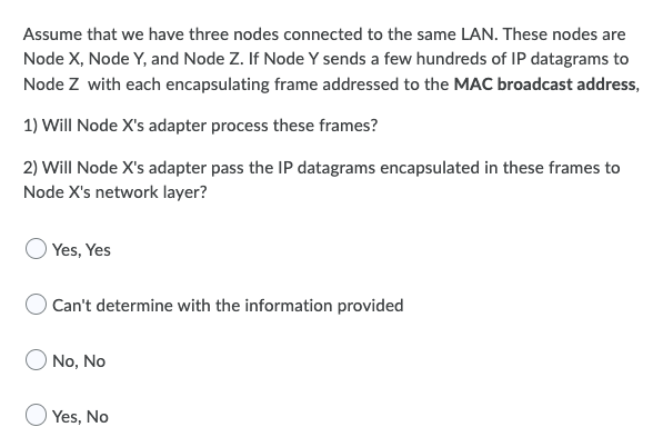 Solved Assume that we have three nodes connected to the same | Chegg.com
