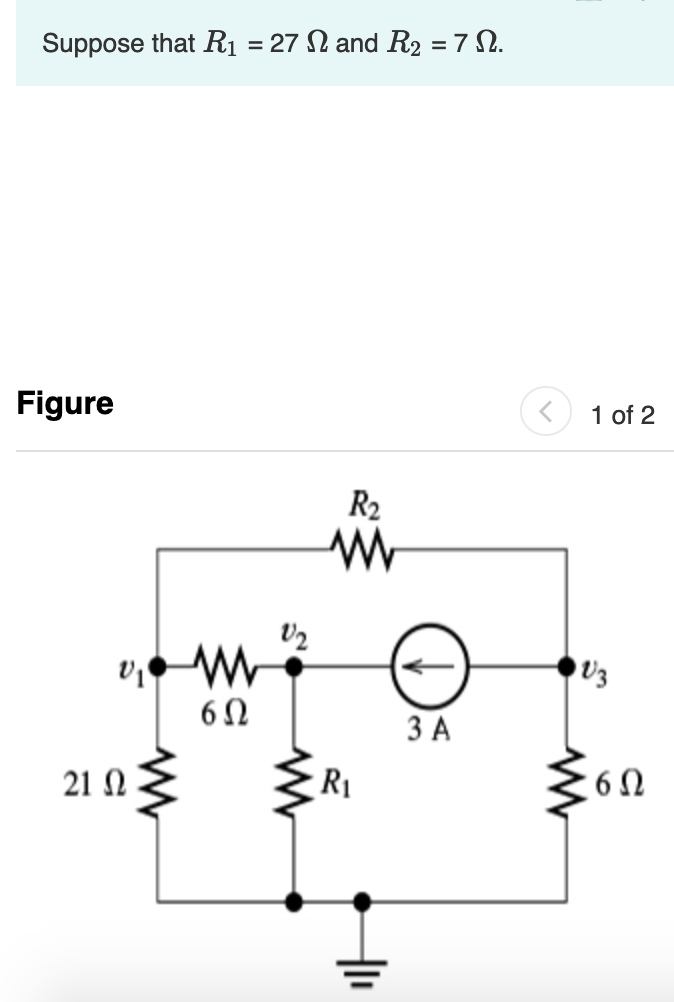Solved find node voltage v1, v2 and v3 find node volatge | Chegg.com