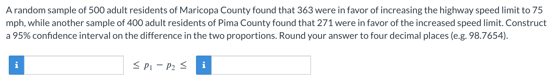 Solved A random sample of 500 adult residents of Maricopa | Chegg.com