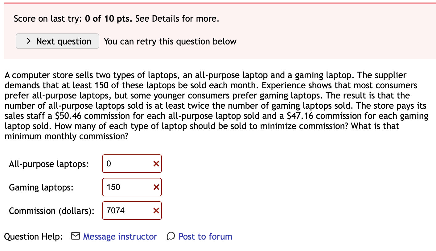 Solved A computer store sells two types of laptops, an | Chegg.com