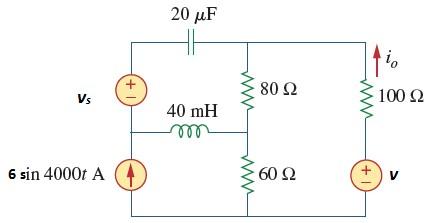 Solved Find the output current io in the circuit given | Chegg.com