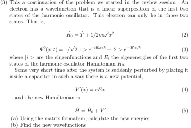 (3) This a continuation of the problem we started in | Chegg.com