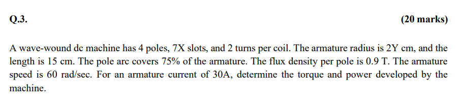 Solved A wave-wound dc machine has 4 poles, 7X slots, and 2 | Chegg.com