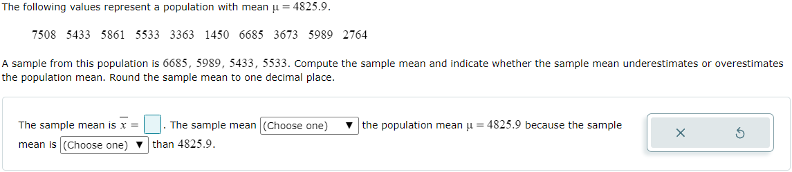 Solved The following values represent a population with mean | Chegg.com