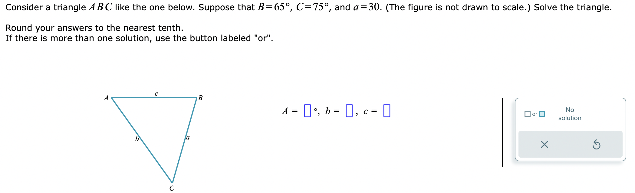 Solved Consider a triangle ABC like the one below. Suppose | Chegg.com