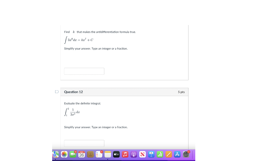 Solved D Find that makes the antidifferentiation formula | Chegg.com