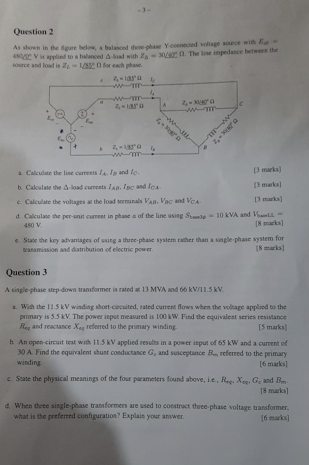 Solved Question 2As shown in the figure below, a balanced | Chegg.com
