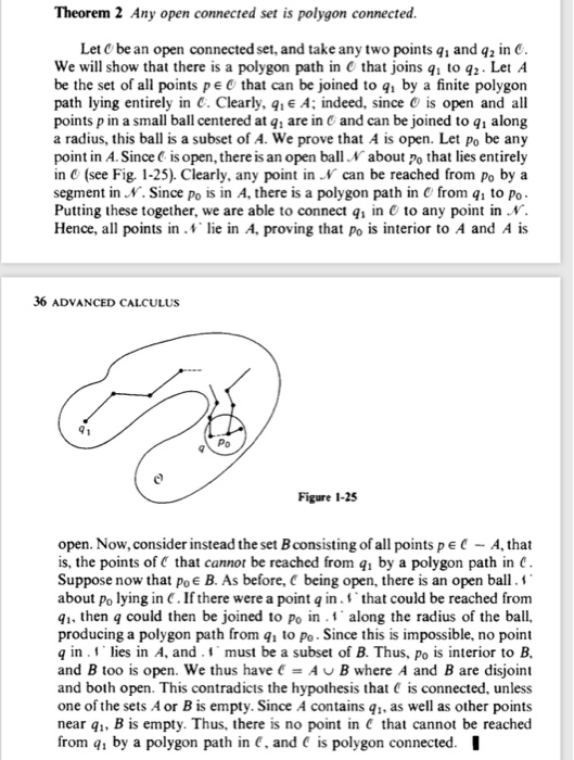 Solved Theorem 2 Any open connected set is polygon connected | Chegg.com