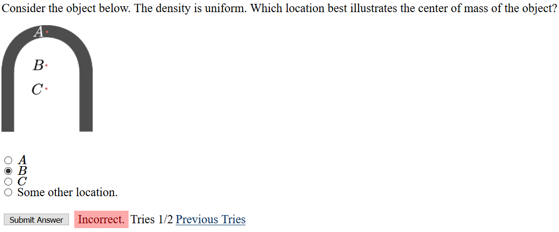 Solved Consider the object below. The density is uniform. | Chegg.com