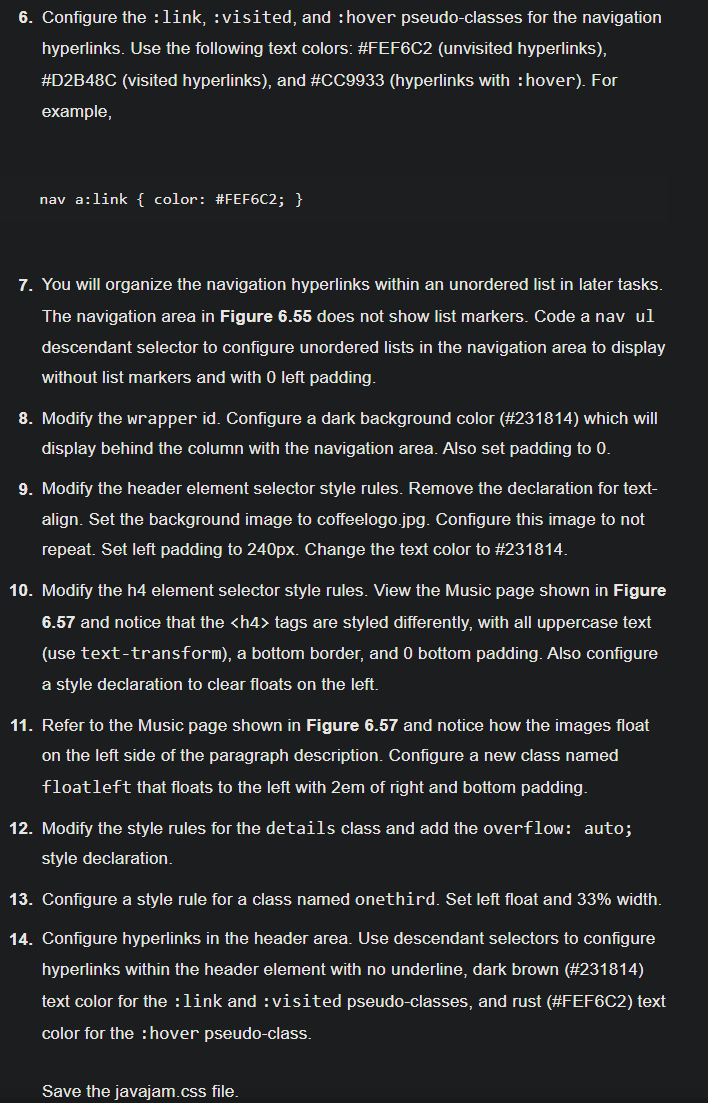 JavaJam Coffee Bar See Chapter 2 for an introduction | Chegg.com