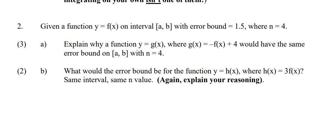 Solved Error Bound Formula: K(b-a) Trapezoidal Rule: Suppose | Chegg.com