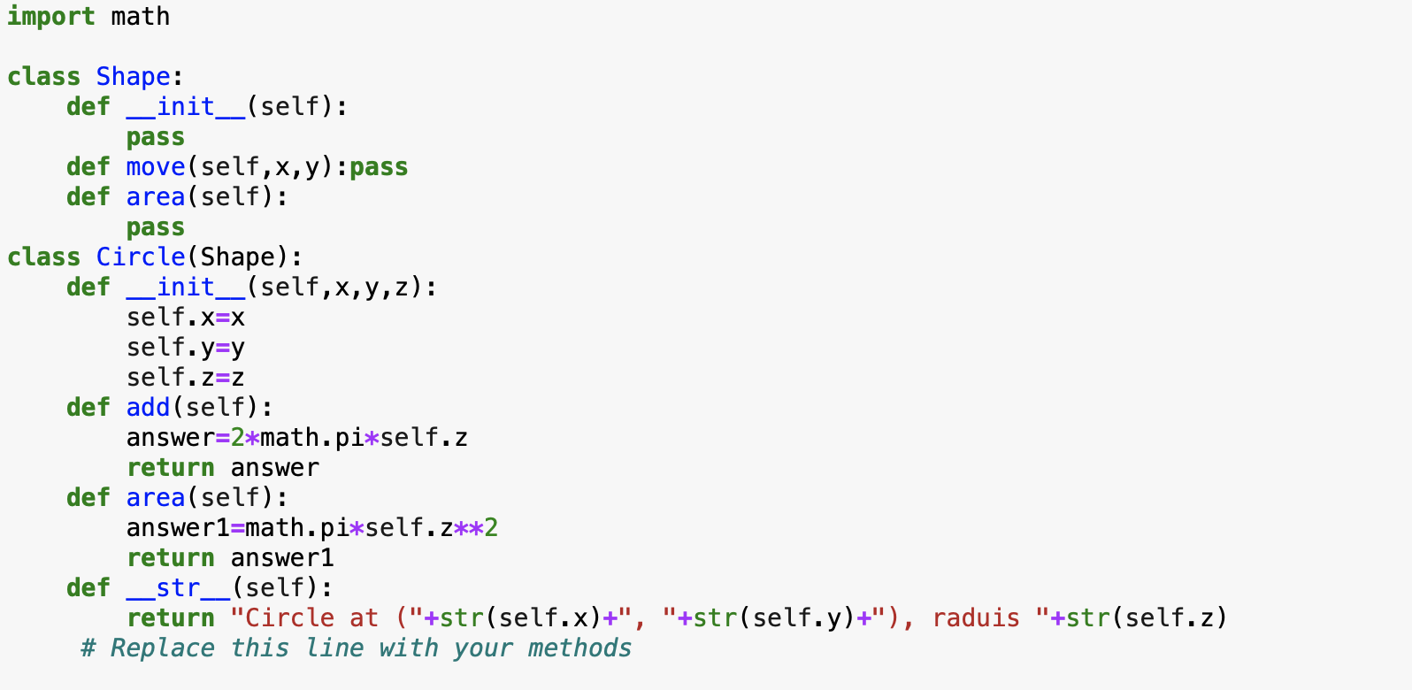 Solved Question 1c: Creating New Shapes (4 points) Create | Chegg.com
