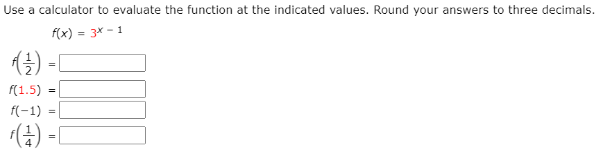 Solved Use a calculator to evaluate the function at the | Chegg.com