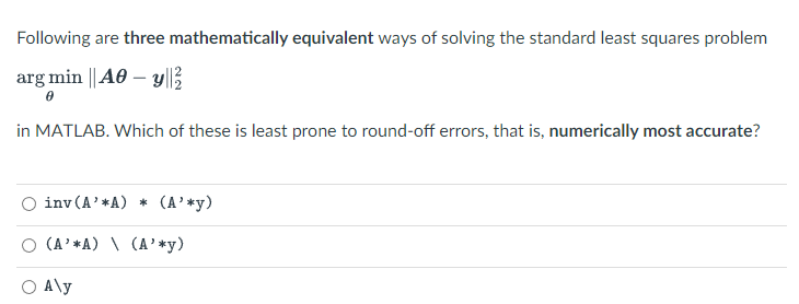Solved Following are three mathematically equivalent ways of | Chegg.com