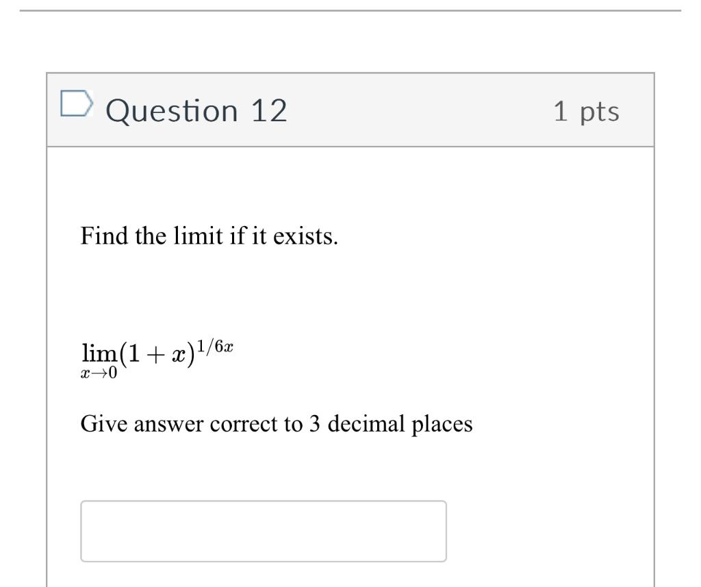 Solved Question 12 Find the limit if it exists. | Chegg.com