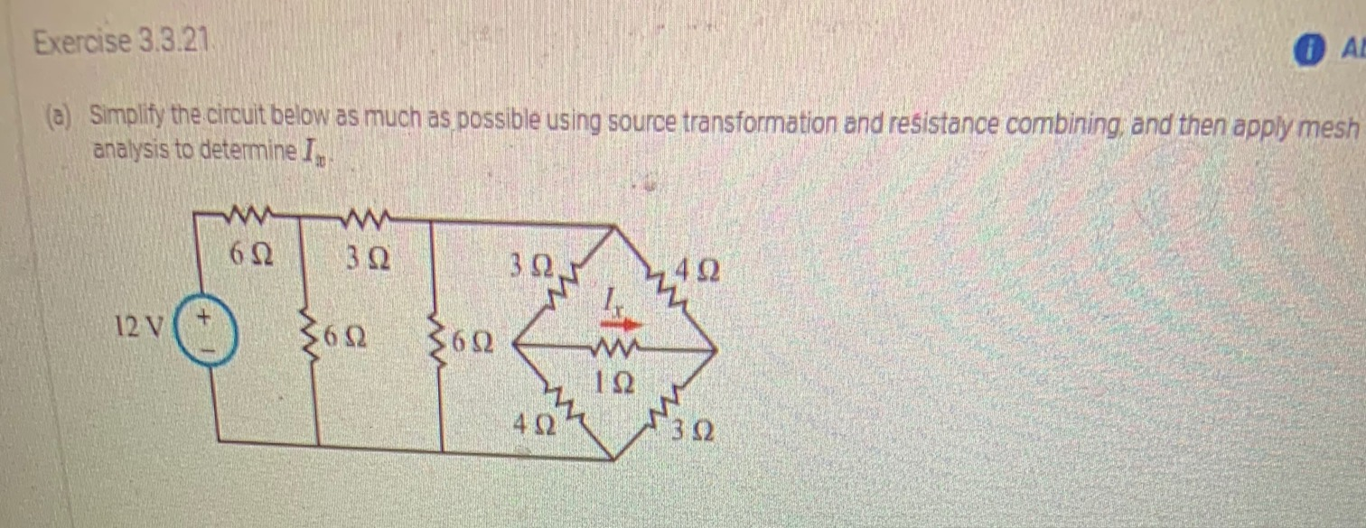 Solved Mesh Analysis. Please solve this problem USING MESH | Chegg.com
