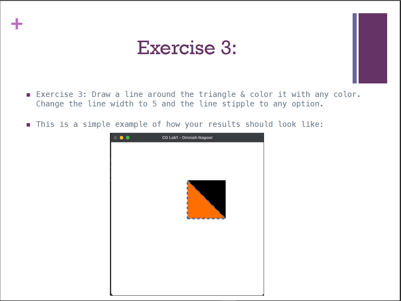 Solved Exercise 2: - Exercise 2: Draw a triangle that | Chegg.com