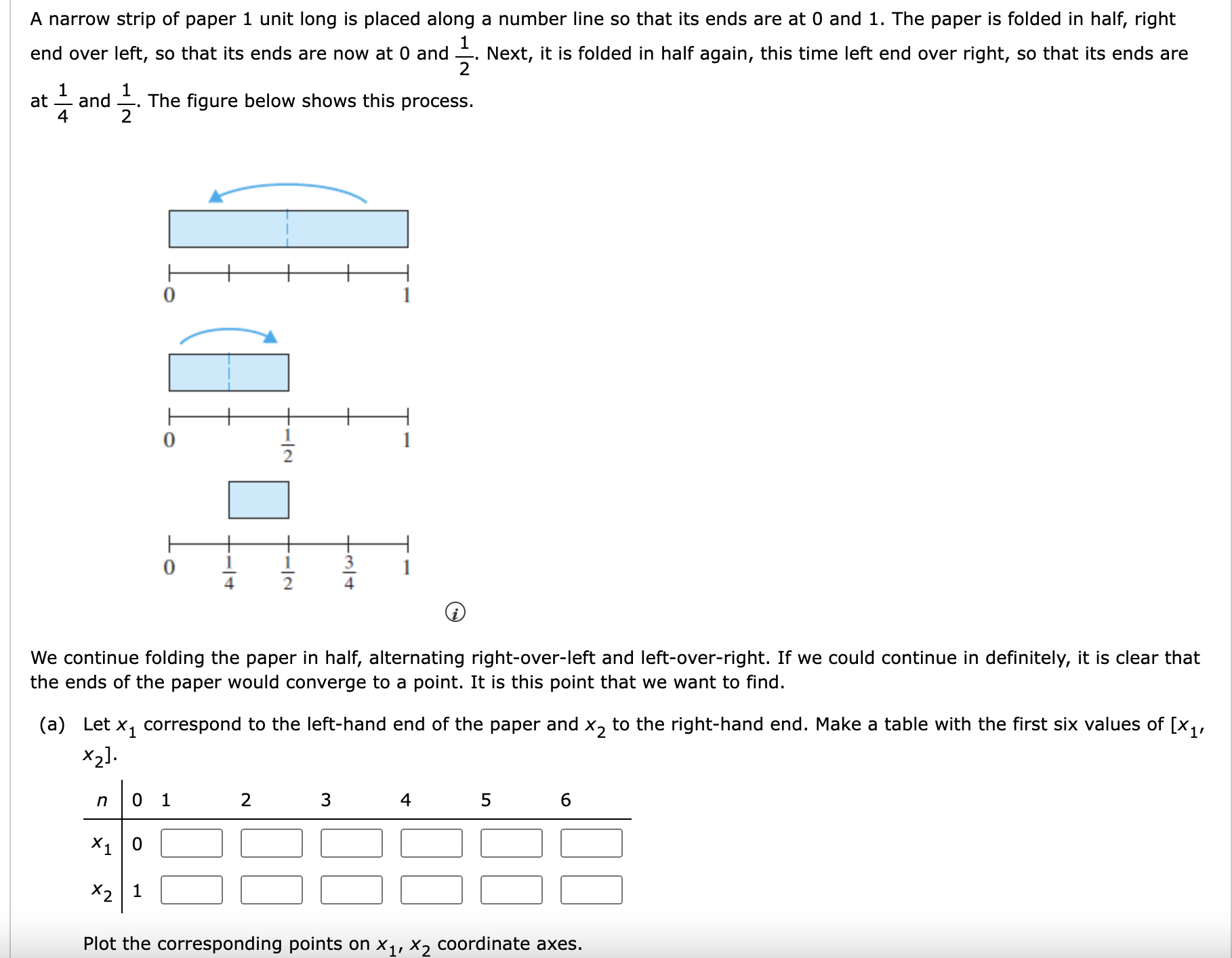 Solved A narrow strip of paper 1 unit long is placed along a | Chegg.com