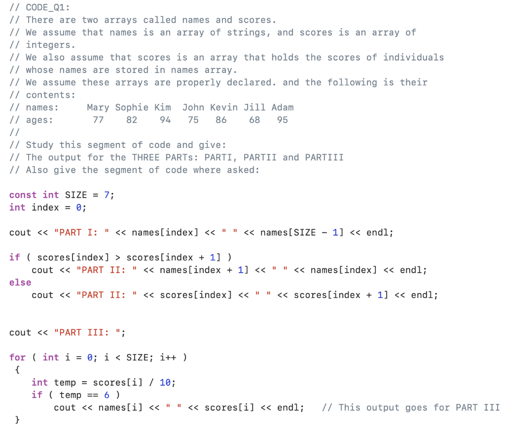 Solved Following our scenario in the above question CODE_Q1, | Chegg.com