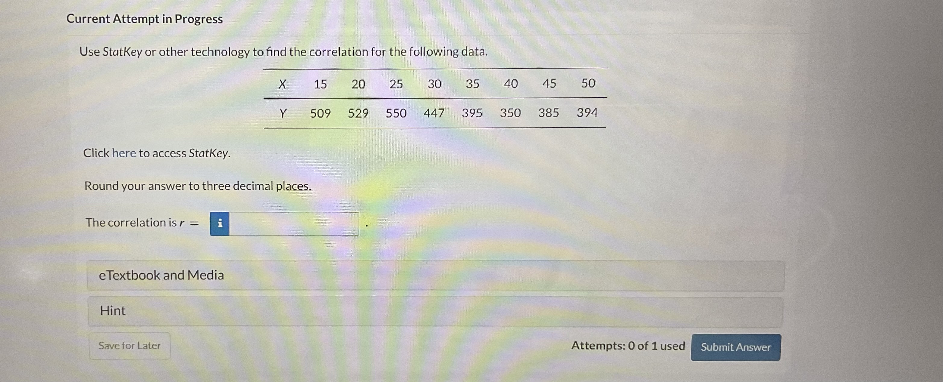 Solved Use StatKey or other technology to find the | Chegg.com