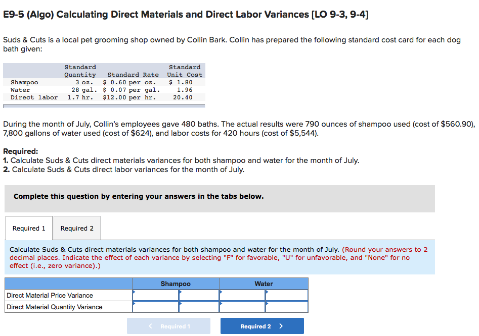 Solved E9-5 (Algo) Calculating Direct Materials and Direct | Chegg.com