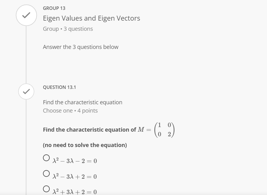 Solved GROUP 13 Eigen Values and Eigen Vectors Group : 3 | Chegg.com