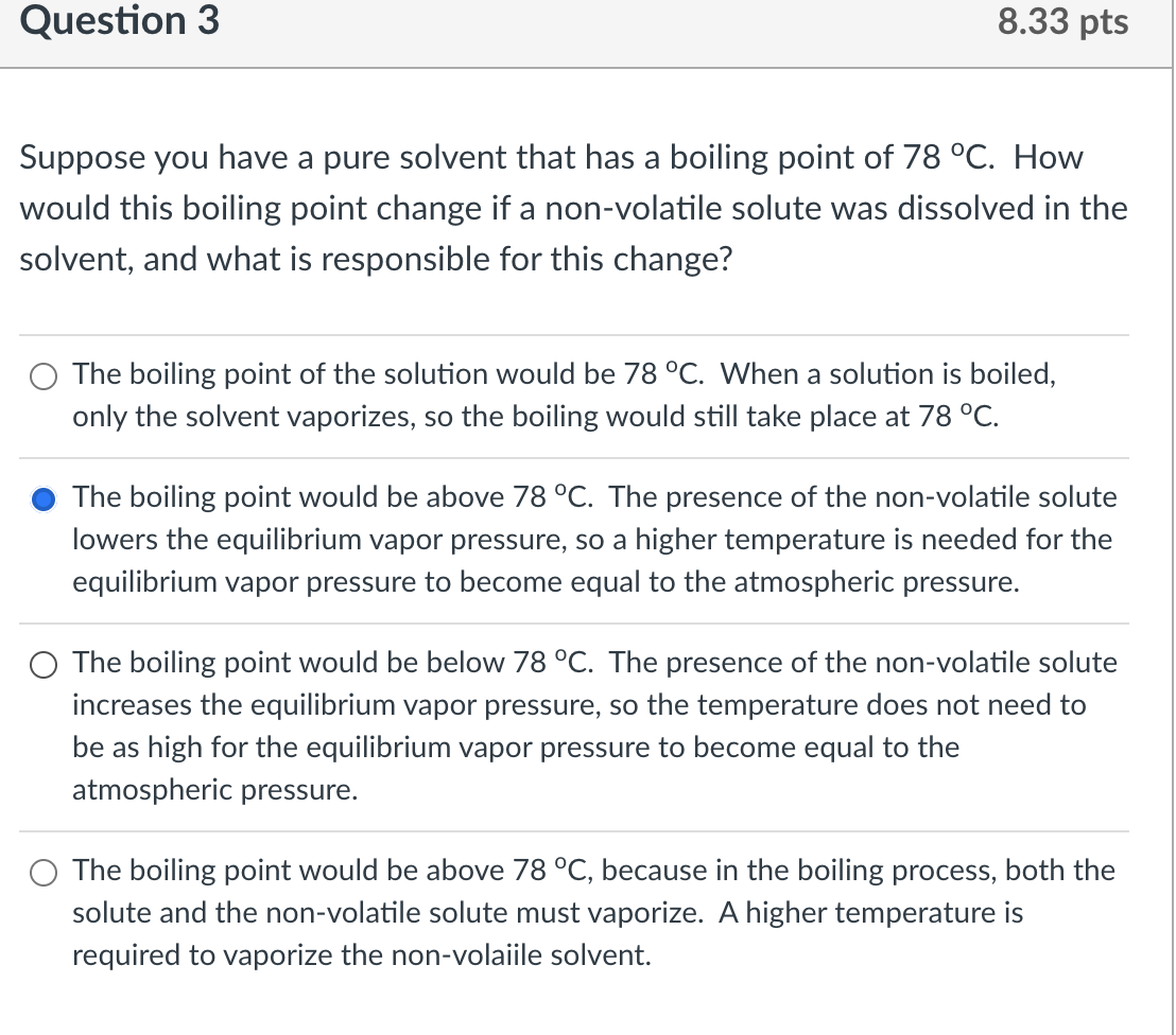 Solved Suppose you have a pure solvent that has a boiling | Chegg.com