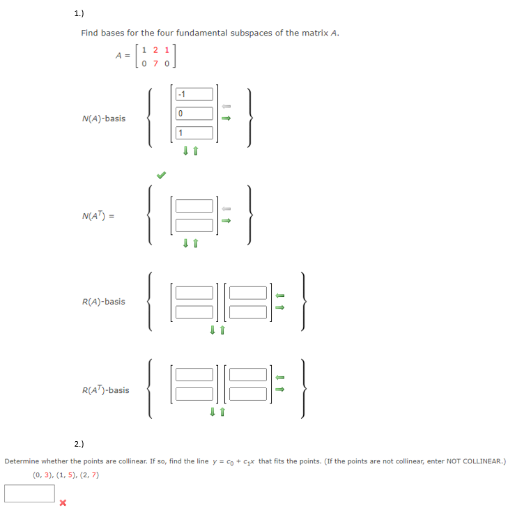 Solved Find bases for the four fundamental subspaces of the | Chegg.com