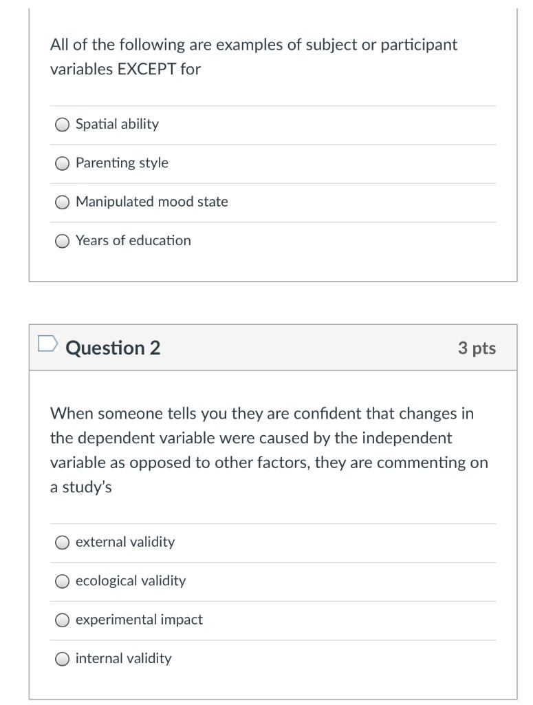 Solved All of the following are examples of subject or | Chegg.com