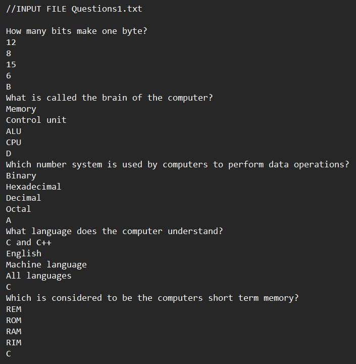 Solved end. Question class Design and implement a class | Chegg.com