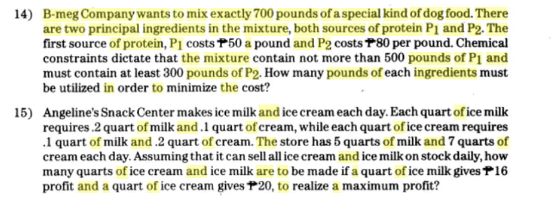 Solved 14) B-meg Company wants to mix exactly 700 pounds of | Chegg.com