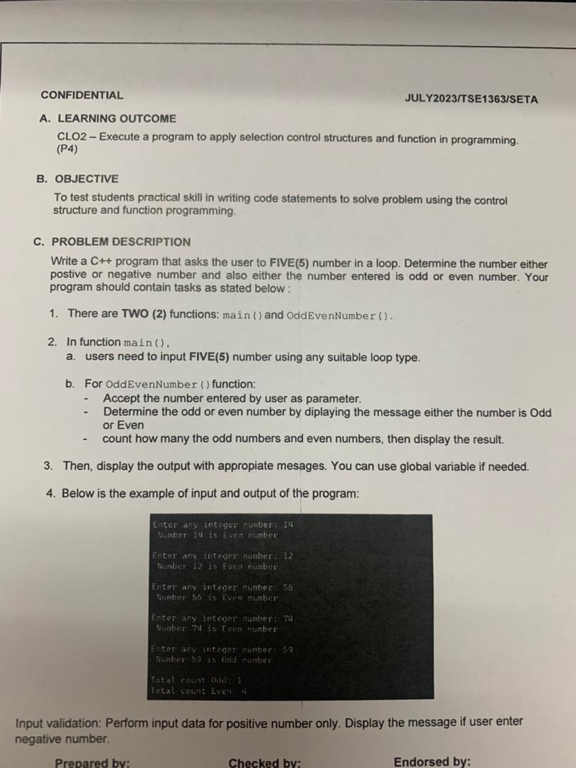 Solved CONFIDENTIAL JULY2023/TSE1363/SETA A. LEARNING | Chegg.com