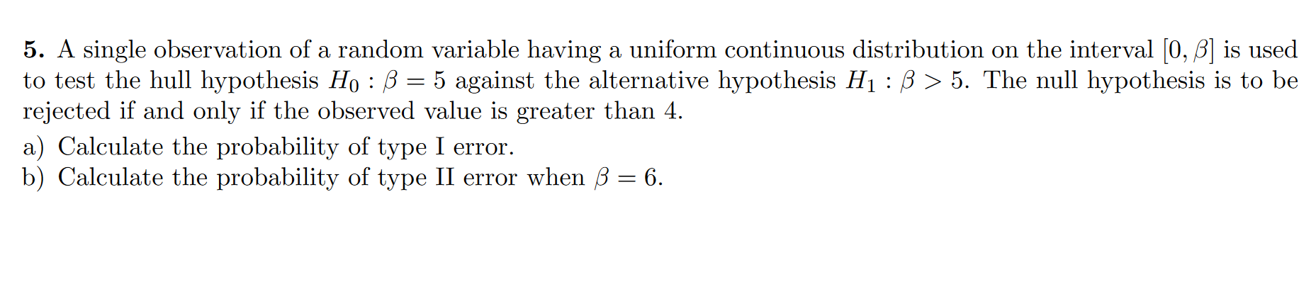 Solved 5. A single observation of a random variable having a | Chegg.com