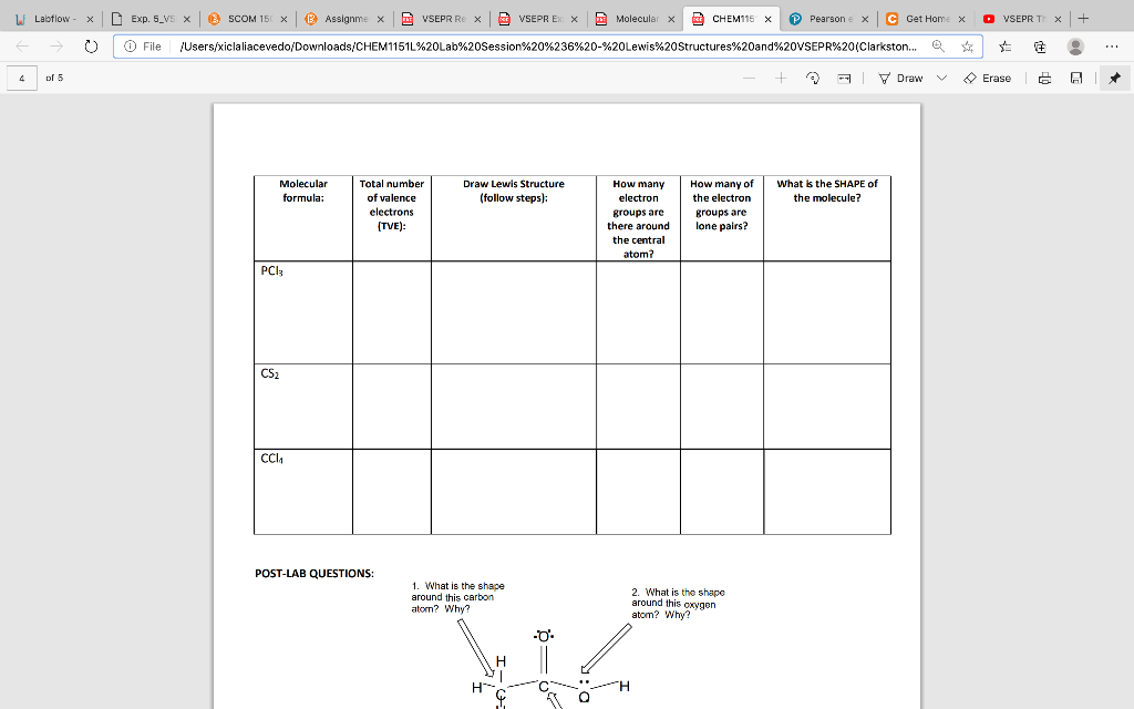 Solved W Labflow - x 11 Exp. 5 VS X SCOM 15 X B Assignmex | Chegg.com