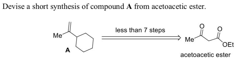 Solved Devise a short synthesis of compound A from | Chegg.com