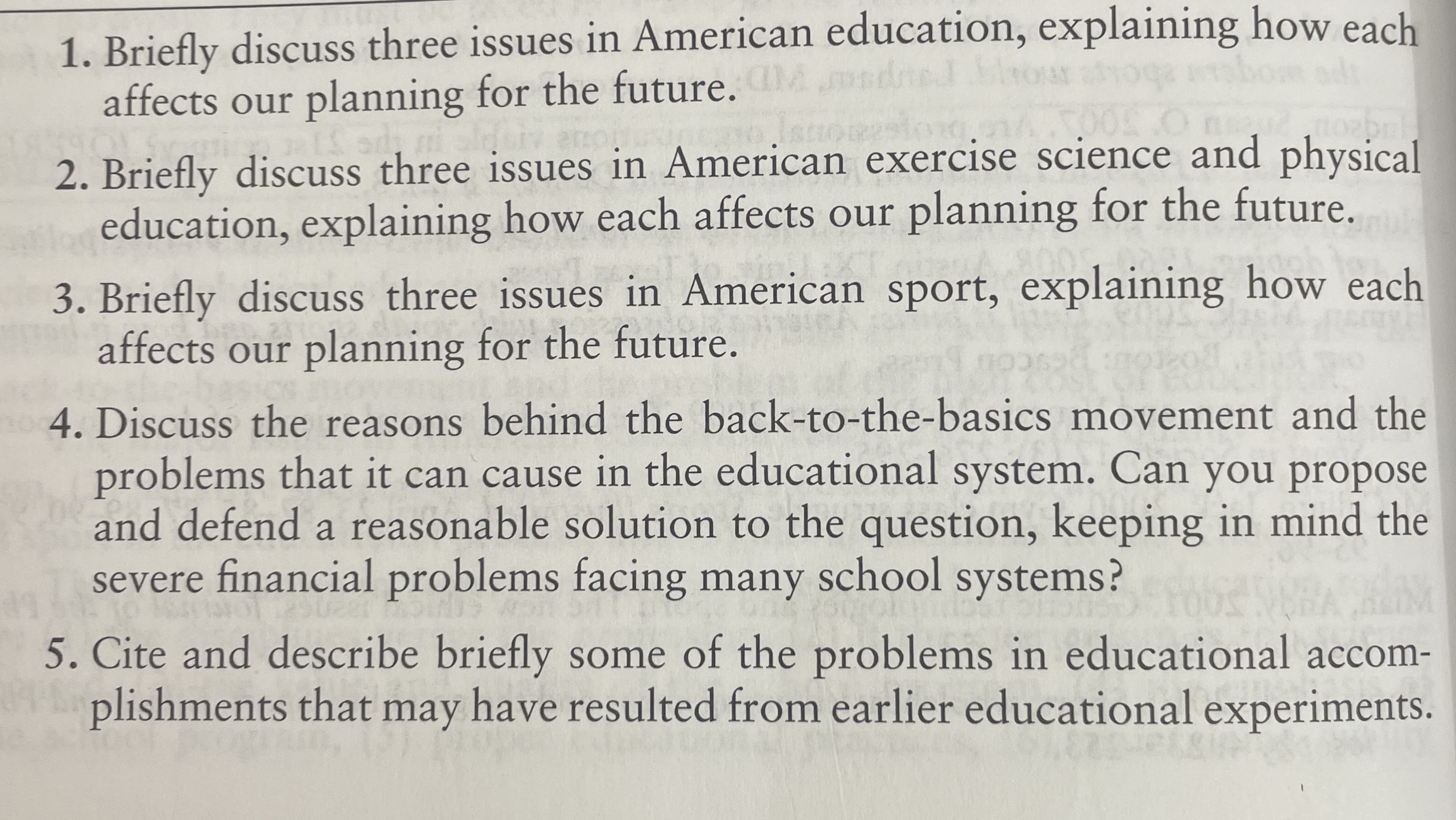 Solved 1. Briefly discuss three issues in American | Chegg.com