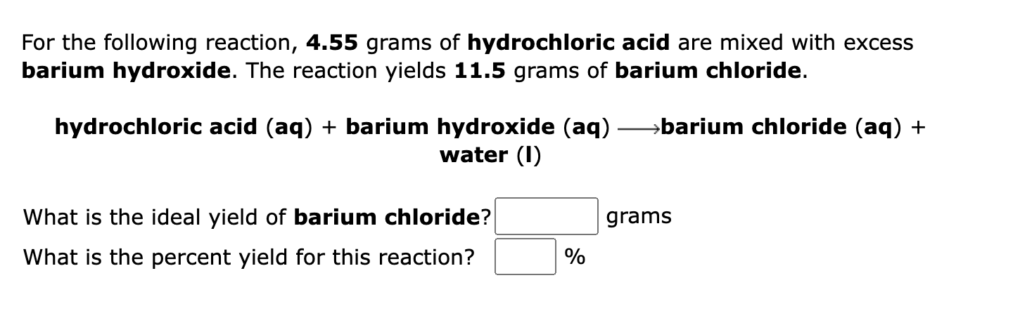 Solved For the following reaction, 4.55 grams of | Chegg.com