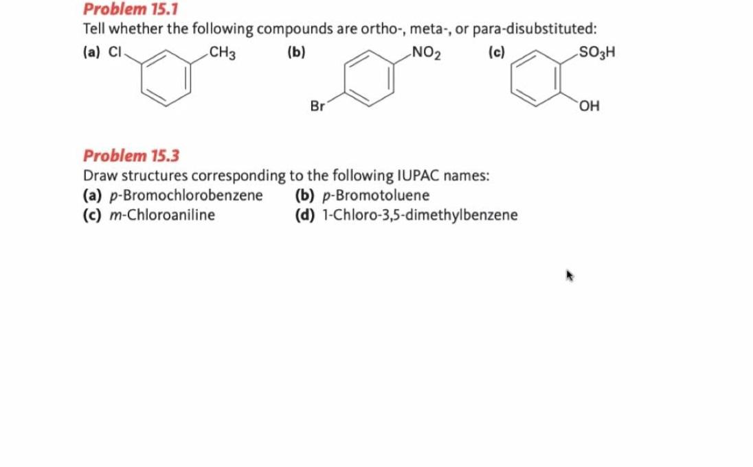 Solved Problem 15.1 Tell whether the following compounds are | Chegg.com