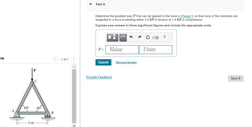 Solved Determine The Greatest Load P That Can Be Applied To