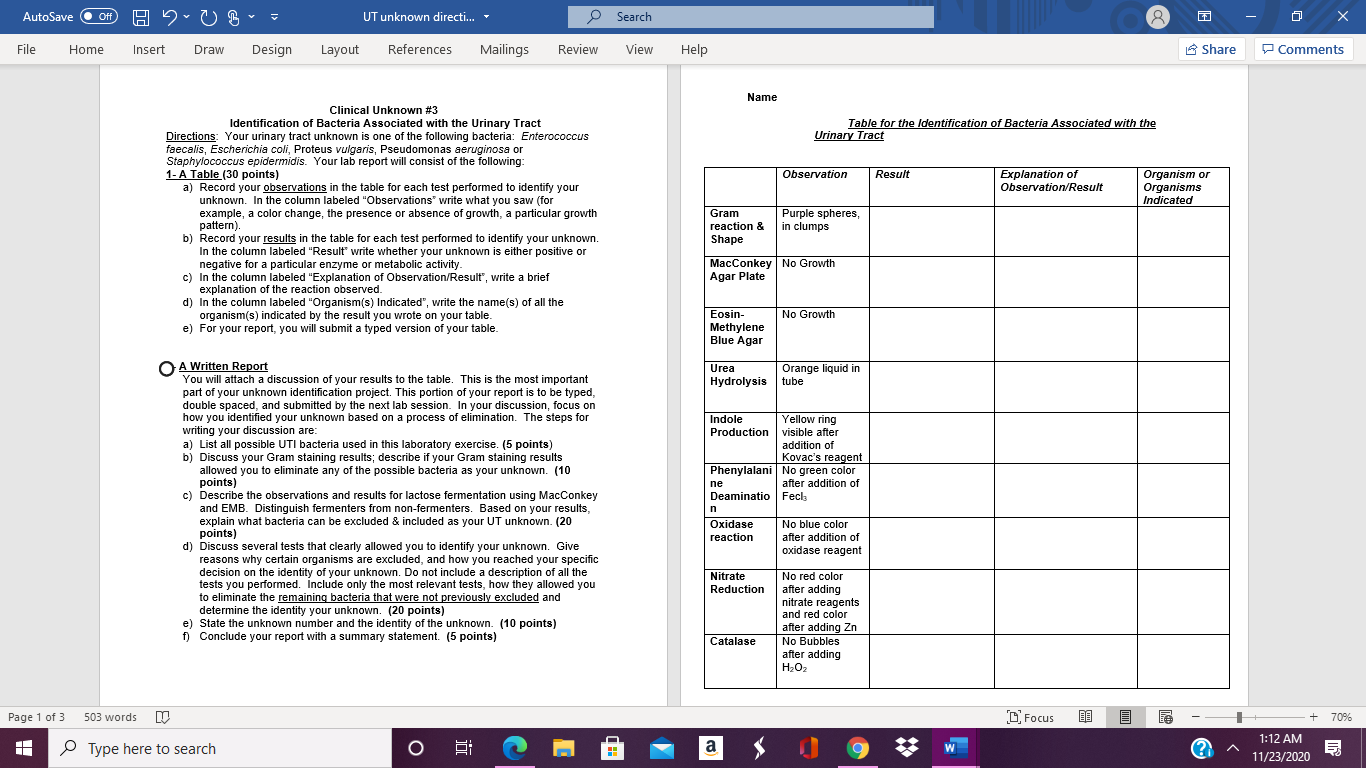 please assist with completing this unknown chart and | Chegg.com