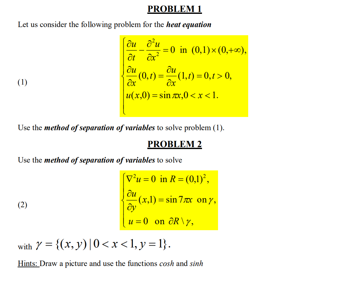 Solved PROBLEM 1 Let us consider the following problem for | Chegg.com
