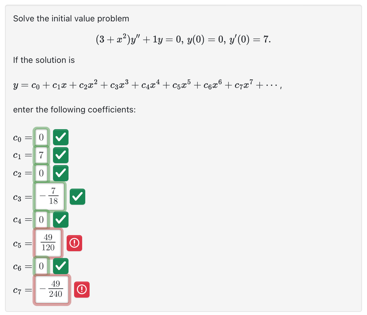 Solved Solve the initial value | Chegg.com