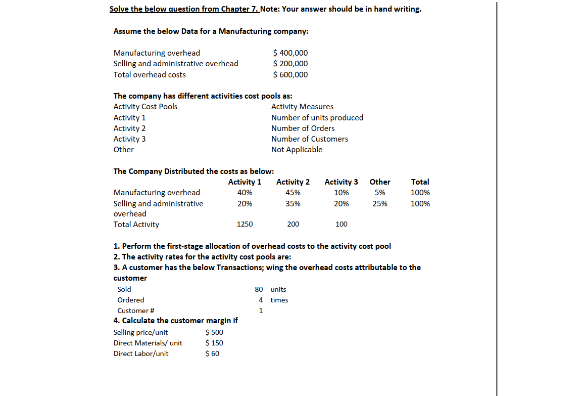 Solved Solve the below question from Chapter 7. Note: Your | Chegg.com