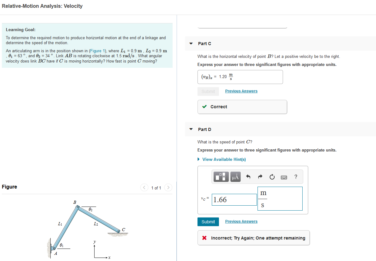 Solved Relative-Motion Analysis: Velocity Learning Goal: To | Chegg.com