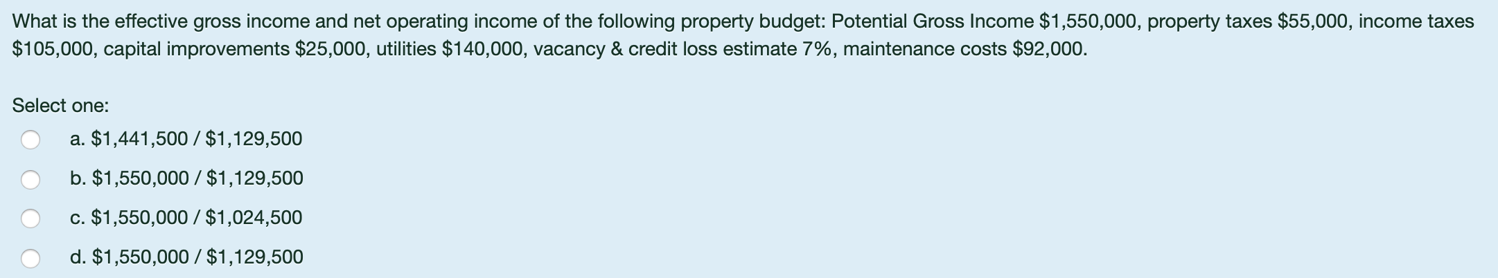 Solved What is the effective gross income and net operating | Chegg.com