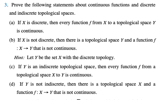 Solved Prove the following statements about continuous | Chegg.com