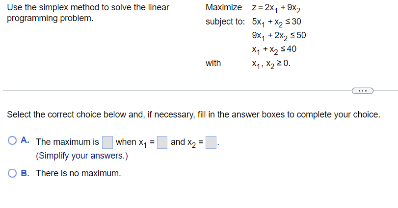 Solved Select the correct choice below and, if necessary, | Chegg.com