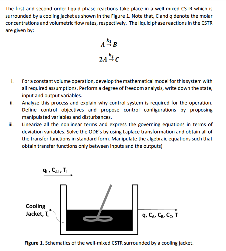 The first and second order liquid phase reactions | Chegg.com