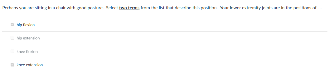 Solved Perhaps you are sitting in a chair with good posture. | Chegg.com