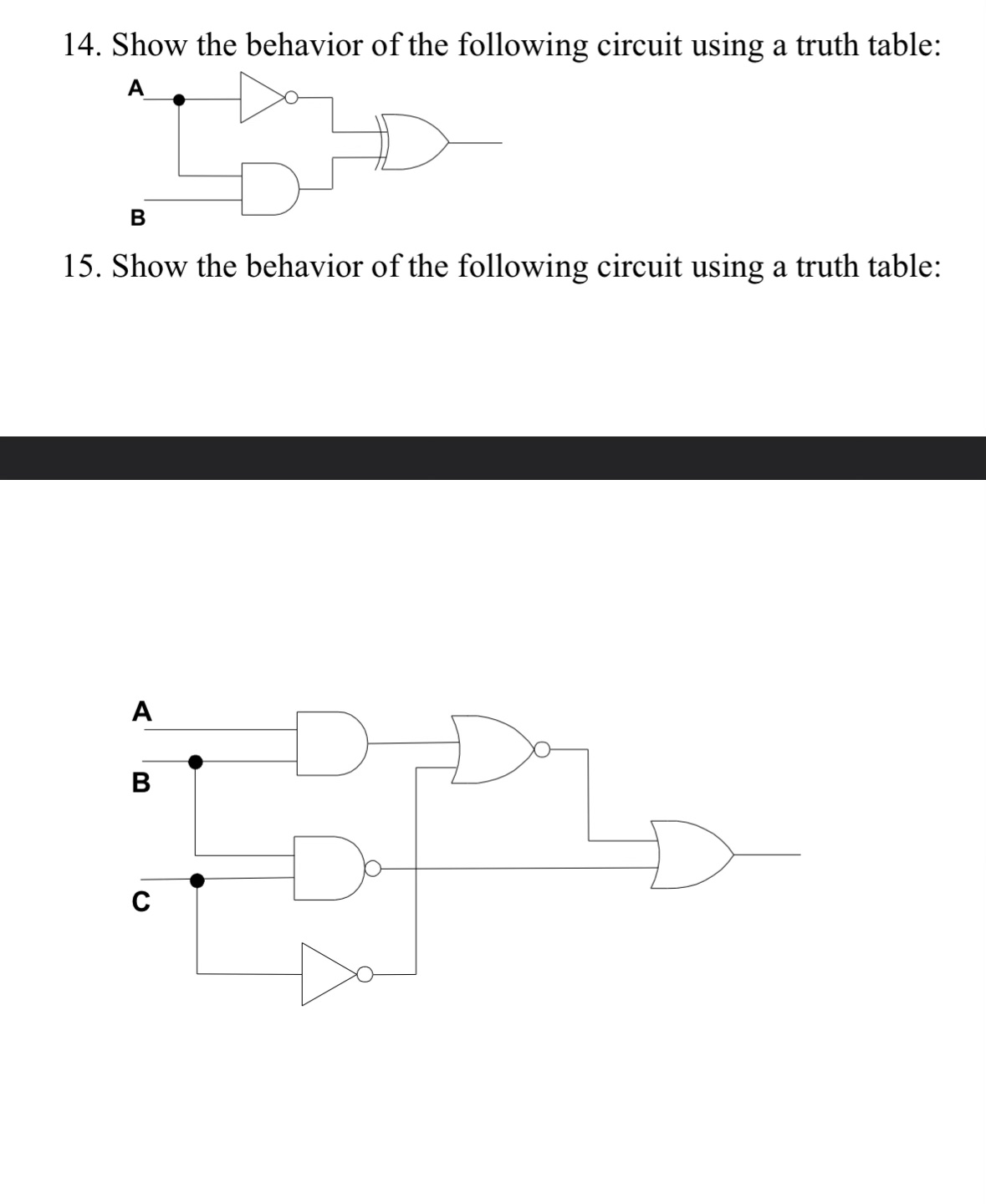 Solved 14. Show the behavior of the following circuit using | Chegg.com